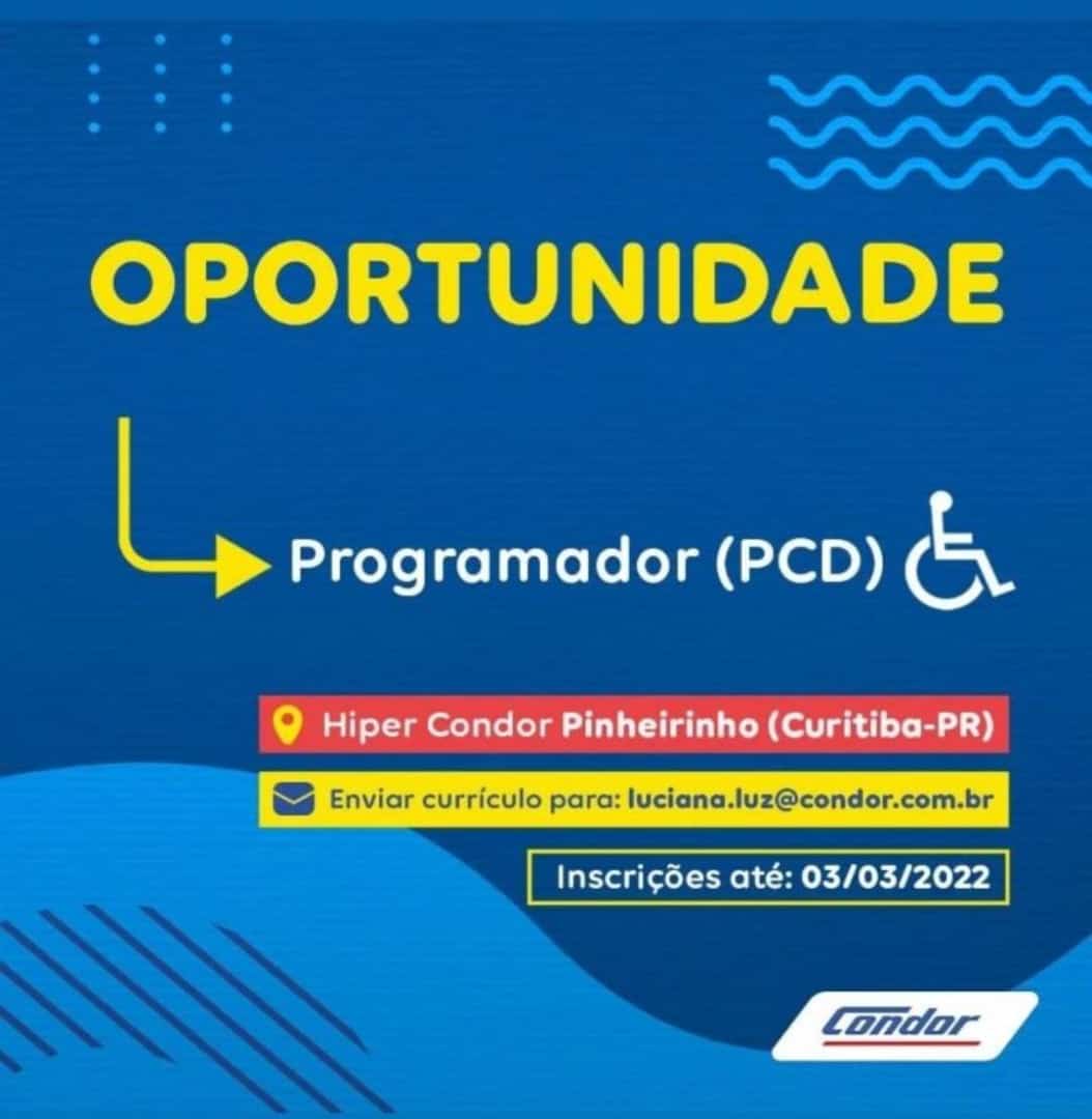 Oportunidade Efetiva – Programador PCD (24/02) - Central de Carreiras UniOpet