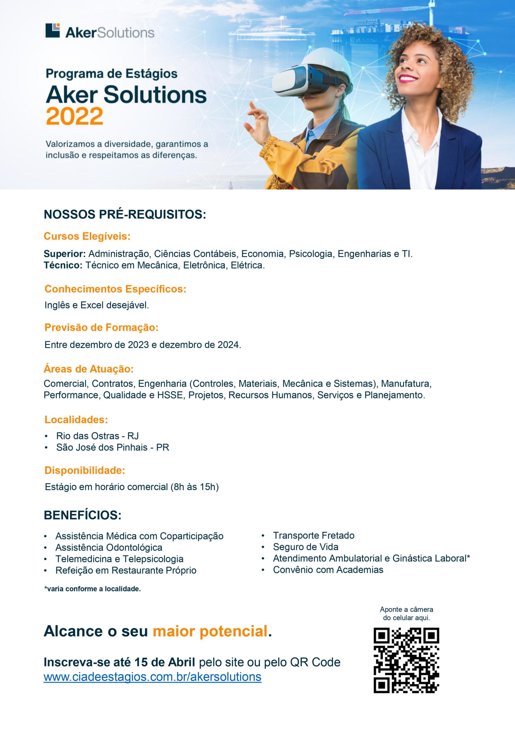 Programa de Estágio 2022 | Aker Solutions (10/03) - Central de Carreiras UniOpet